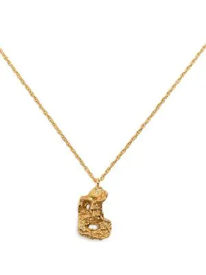 LOVENESS LEE B Alphabet Pendant Necklace - Gold