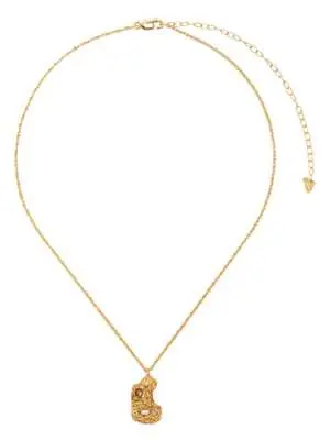 LOVENESS LEE B Alphabet Pendant Necklace - Gold