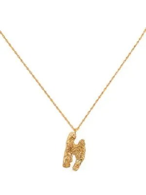 LOVENESS LEE H Alphabet Pendant Necklace - Gold