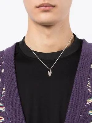 LOVENESS LEE V Alphabet Pendant Necklace - Silver