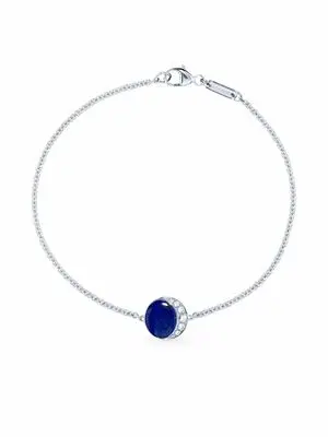 DAVID MORRIS 18kt White Gold Fortuna Lapis Lazuli And Diamond Bracelet - Silver