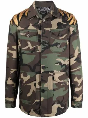 Philipp Plein Camouflage Jacket - Brown