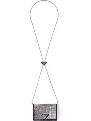Prada Crystal-embellished Cardholder - Neutrals