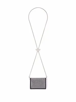 Prada Crystal-embellished Cardholder - Neutrals
