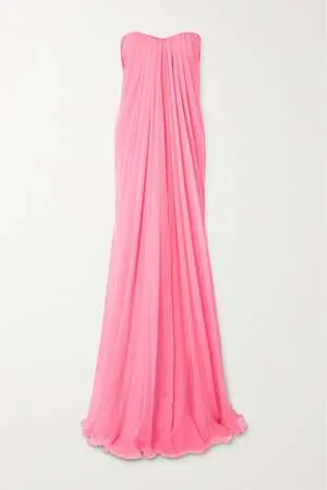 Alexander McQueen Draped Silk-chiffon Gown
