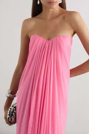 Alexander McQueen Draped Silk-chiffon Gown