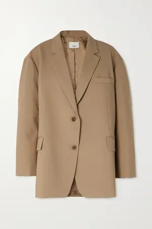THE FRANKIE SHOP Bea Crepe Blazer - Brown