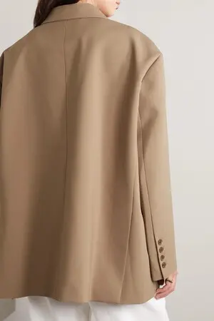 THE FRANKIE SHOP Bea Crepe Blazer - Brown