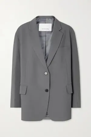 THE FRANKIE SHOP Frankie Shop Bea Crepe Blazer Gray