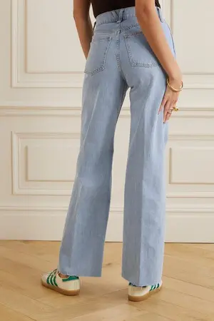 Veronica Beard Taylor High-rise Wide-leg Jeans - Blue