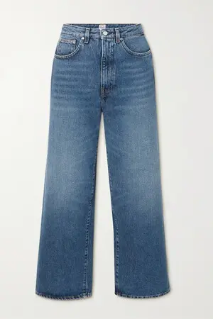 TOTEME Net Sustain Cropped High-rise Flared Organic Jeans