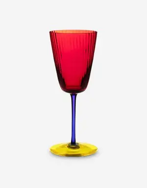 Dolce & Gabbana Hand-blown Murano White Wine Glass - Multicolor