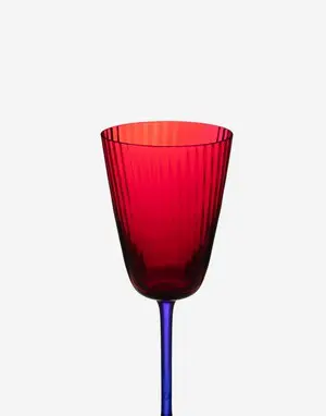 Dolce & Gabbana Hand-blown Murano White Wine Glass - Multicolor