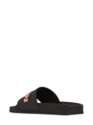 Dsquared2 10mm Dsquared2 Rubber Slide Sandals - Black,pink