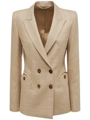BLAZÉ MILANO Moonsand Charmer Double Breasted Blazer - Beige