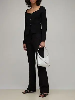 Coperni Zip Baguette Faux Leather Shoulder Bag - Optic White