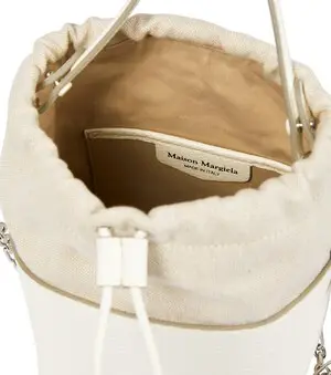 MAISON MARGIELA 5ac Leather Bucket Bag - White