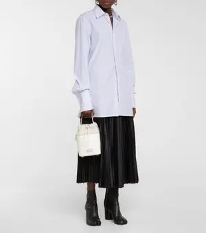 MAISON MARGIELA 5ac Leather Bucket Bag - White