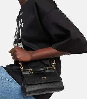 Dolce & Gabbana Sicily Mini Leather Crossbody Bag