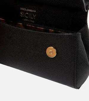 Dolce & Gabbana Sicily Mini Leather Crossbody Bag