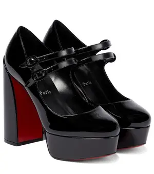 CHRISTIAN LOUBOUTIN Movida Jane 130 Leather Platform Pumps