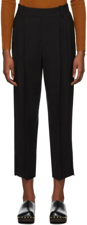 Vince Vince Black Stove Pipe Pull-On Trousers Black-001blk
