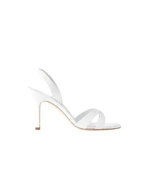 MANOLO BLAHNIK Manolo Blahnik Callasli 90 Leather Slingback Sandals