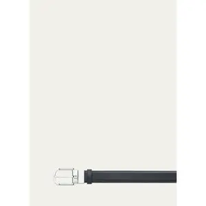 Montblanc Horseshoe-buckle Reversible Leather Belt