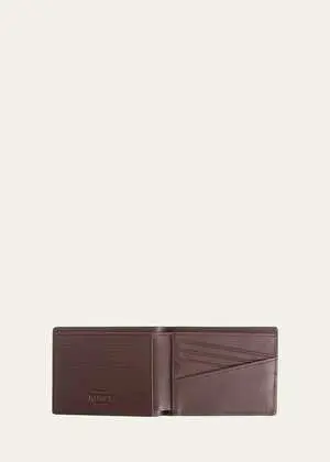 ROYCE NEW YORK Rfid Blocking Bifold Wallet, Personalized Black And Burgund