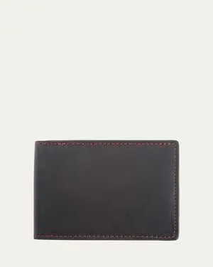 ROYCE NEW YORK Rfid Blocking Bifold Wallet, Personalized Red
