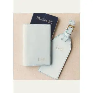 BELL'INVITO Monogram Passport Cover - Cielo
