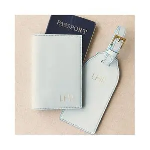 BELL'INVITO Monogram Passport Cover - Cielo