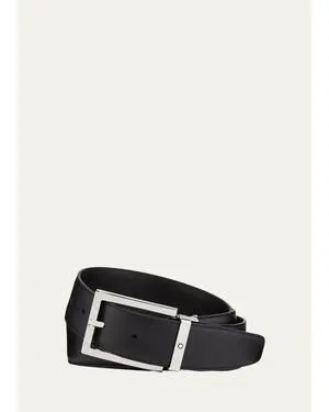 Montblanc Rectangle-buckle Leather Belt