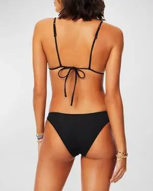 Ramy Brook Isla Low-rise Bikini Bottoms - Black