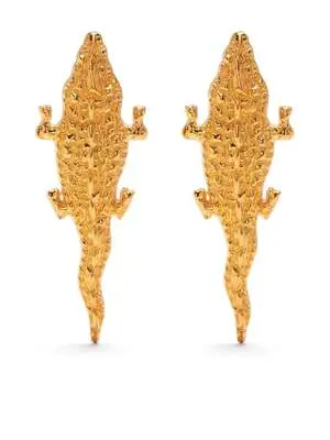 NATIA X LAKO Crocodile Earrings - Gold