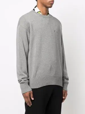 Off-White Logo Embroidered Knitted Jumper