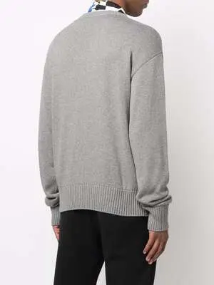 Off-White Logo Embroidered Knitted Jumper