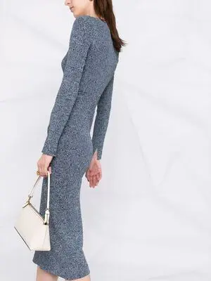 GANNI Melange-knit Dress