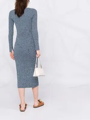 GANNI Melange-knit Dress