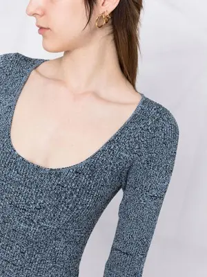 GANNI Melange-knit Dress