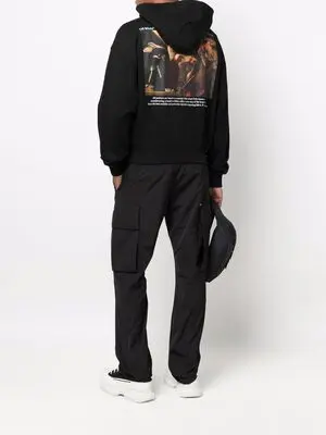 Off-White Caravaggio Crowning Print Hoodie - Black