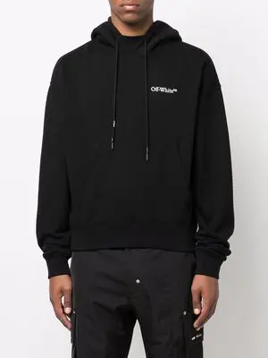 Off-White Caravaggio Crowning Print Hoodie - Black