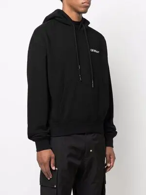 Off-White Caravaggio Crowning Print Hoodie - Black