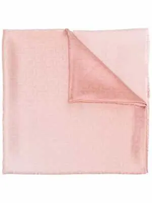 FERRAGAMO Gancini-jacquard Wool-silk Scarf - Pink