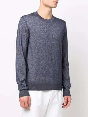 Dolce & Gabbana Silk-cashmere Blend Knitted Jumper - Blue