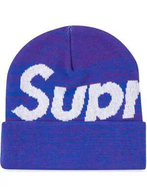 Supreme Big Logo Beanie - Blue