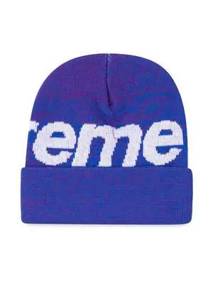Supreme Big Logo Beanie - Blue