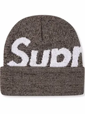 Supreme Intarsia-knit Logo Beanie - Brown