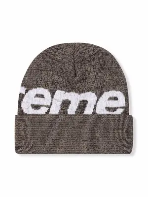 Supreme Intarsia-knit Logo Beanie - Brown