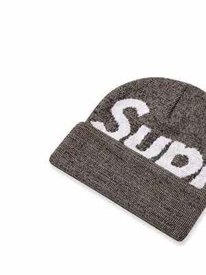 Supreme Intarsia-knit Logo Beanie - Brown